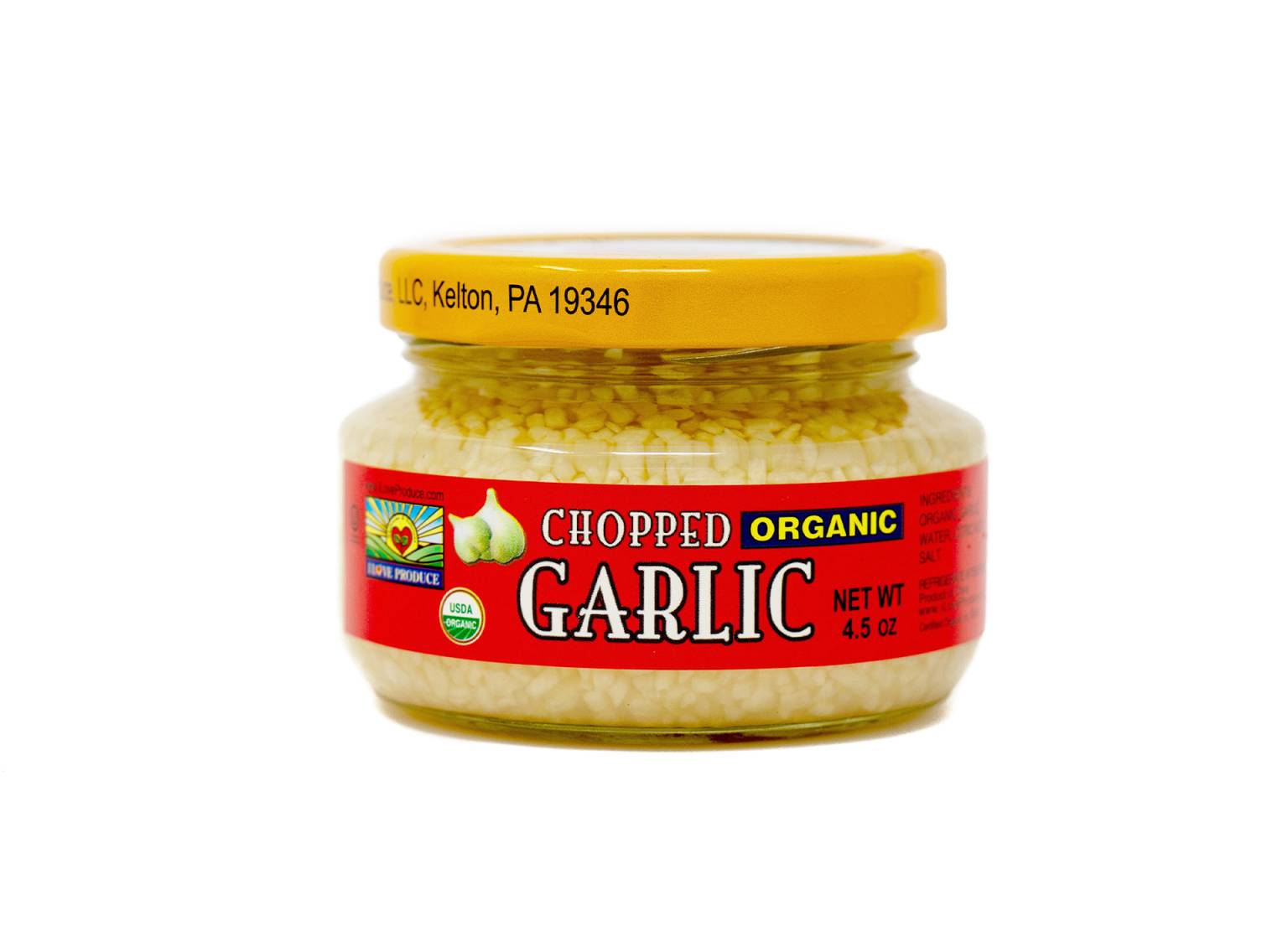 Organic Chopped Garlic 4.5oz – I Love Produce